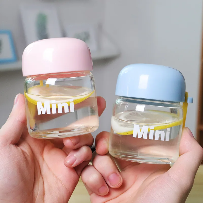 Cute-Mini-Glass-Water-Bottle-150ML-Portable-Glass-Bottle-With-Rope-Heat ...
