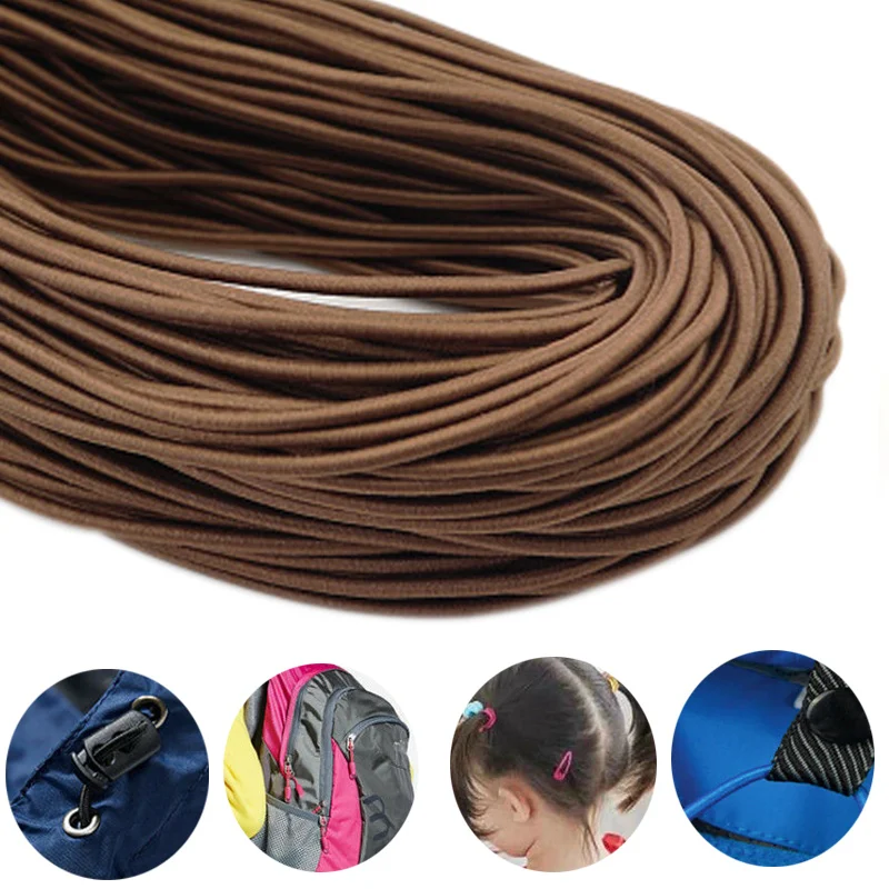 Banda elástica delgada para costura, cuerda de listón redondo ...