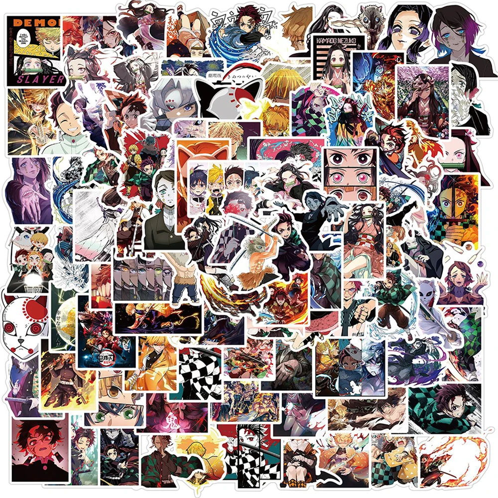 50-100PCS-Anime-Demon-Slayer-Kimetsu-No-Yaiba-Stickers-Laptop-Guitar ...