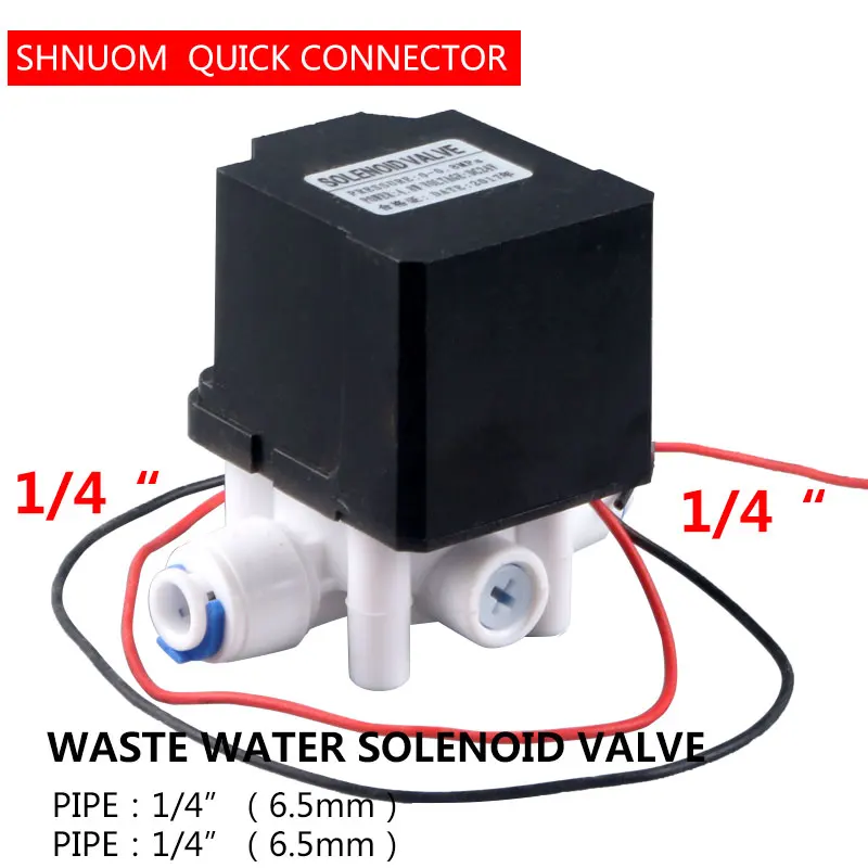 Quick-connect FCD-E DC24V RO Water Purifier Solenoid Valve With 300cc Flow Limit And 18 Seconds ...