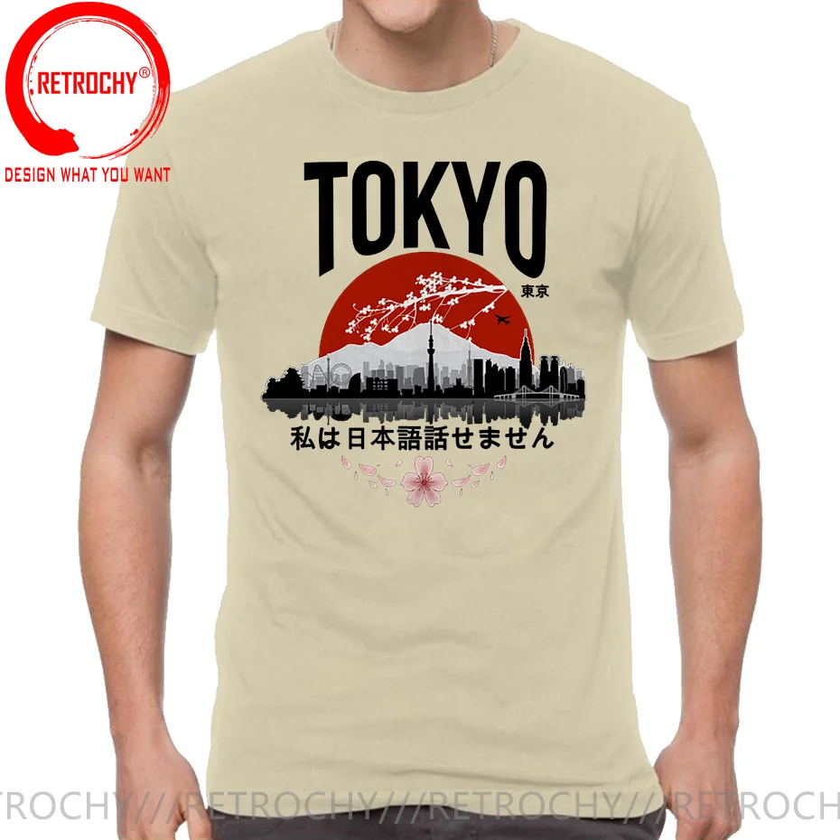 Trend Tokyo Japan T-Shirt for Men Print Cotton T Shirt Streetwear Short ...