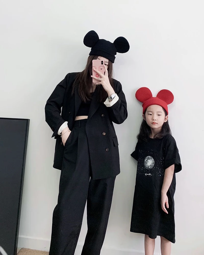 Disney Mickey Mouse Kids Wool Warm Cap Autumn Winter Knitted Hat Girl ...