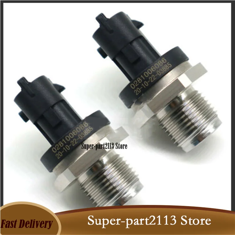 2Pc Fuel Rail Pressure Sensor 0281002364 0281006245 0281006364 ...