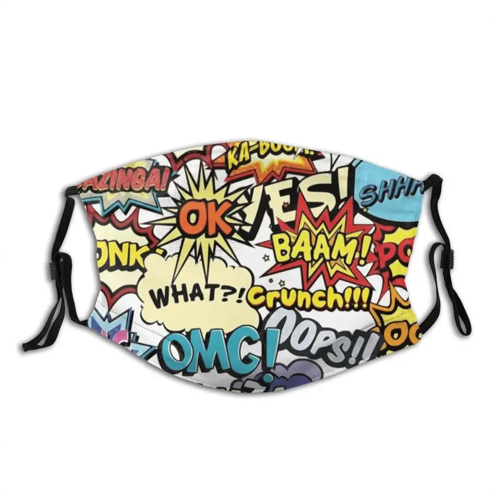 Comics-Pop-Art-Diy-Adult-Kids-Face-Mask-Comic-Pop-Art-Cartoon-Street ...