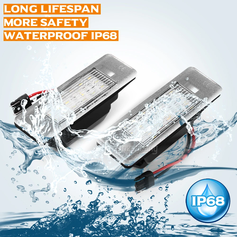 2 шт. автомобильные светодиодные лампы освещения номерного знака для ...