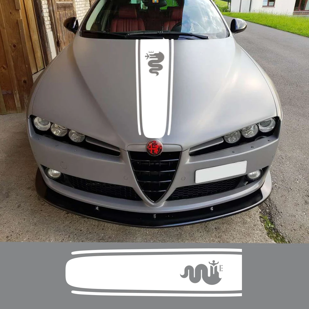 Auto-Motorhaube-Abdeckung-Vinyl-Aufkleber-Aufkleber-f-r-alfa-romeo ...