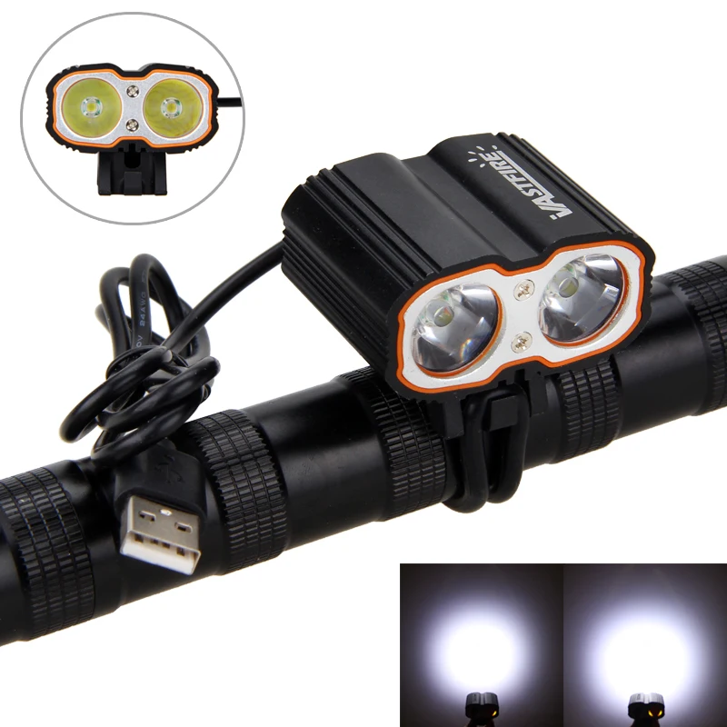 Front Bike Lamp 2X XM L T6 LED Cycling Headlights Bicycle Light Bike ...
