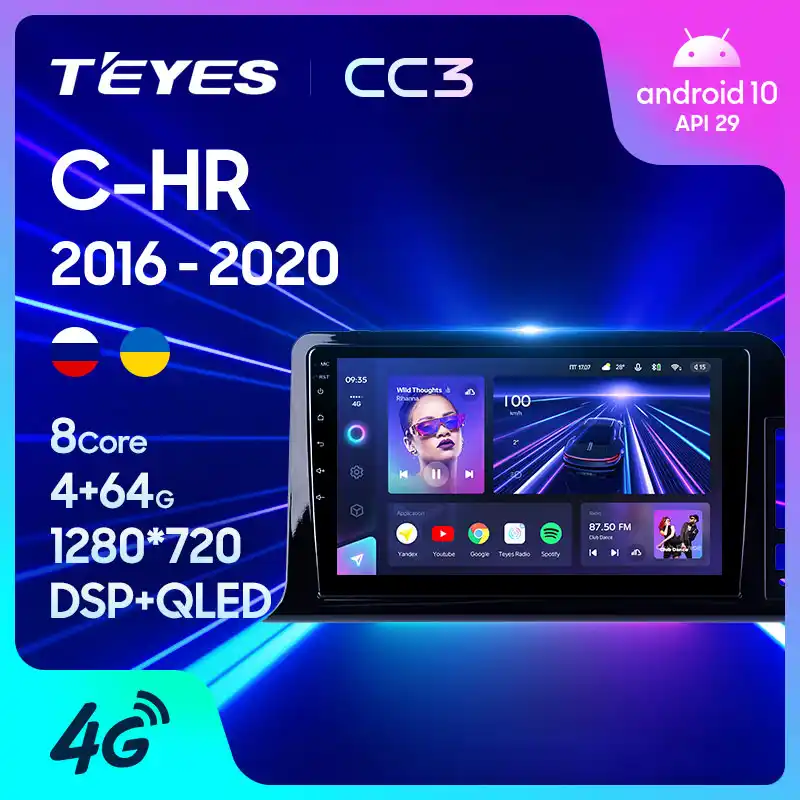 Android 10 Auto Radio 1 Din GPS Navi für Toyota CHR Stereo 2016 2017 ...