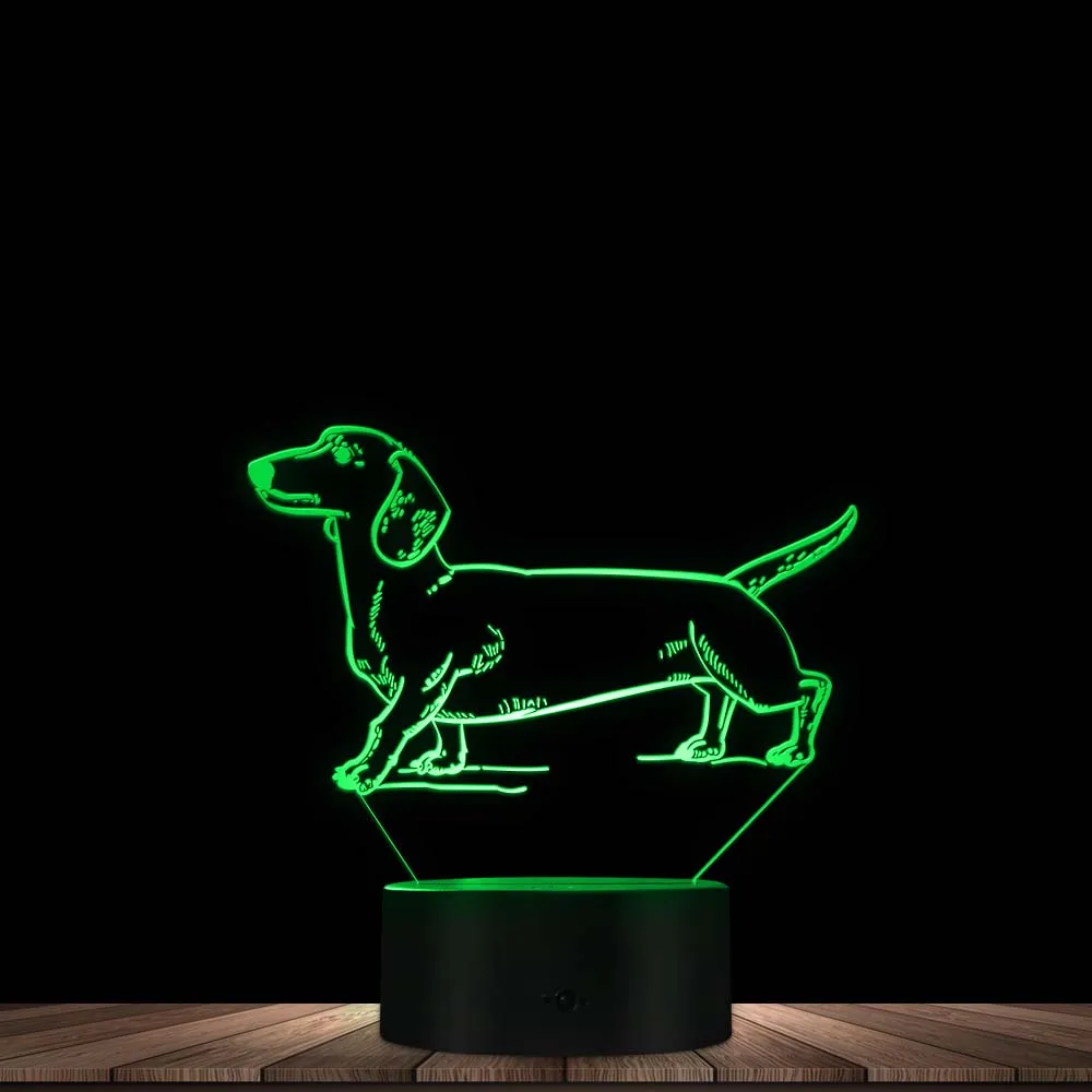 Luz 3D Dachshund para perro salchicha, Wiener Dog, ilusión óptica 3D ...