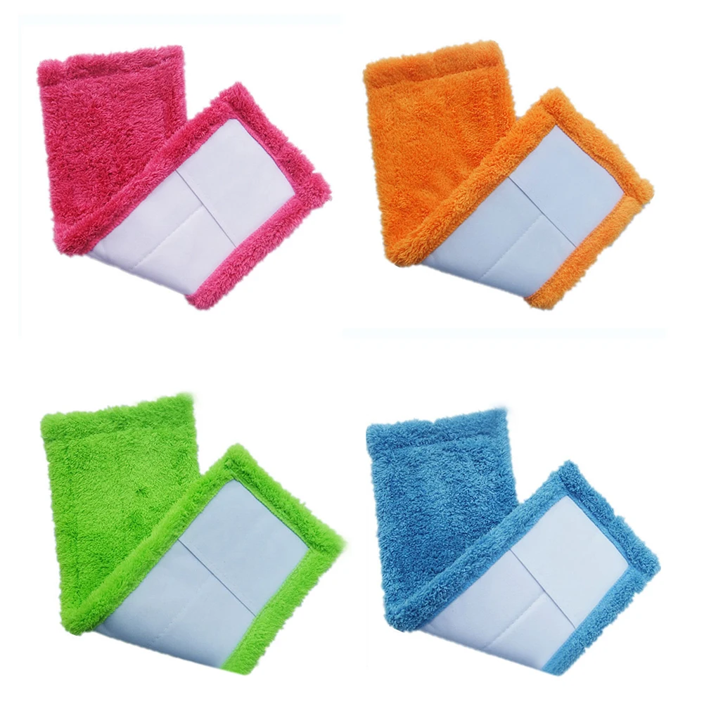 Floor Folding Flat Mop Cloth Head Coral Velvet Chenille Cleaning Rag ...