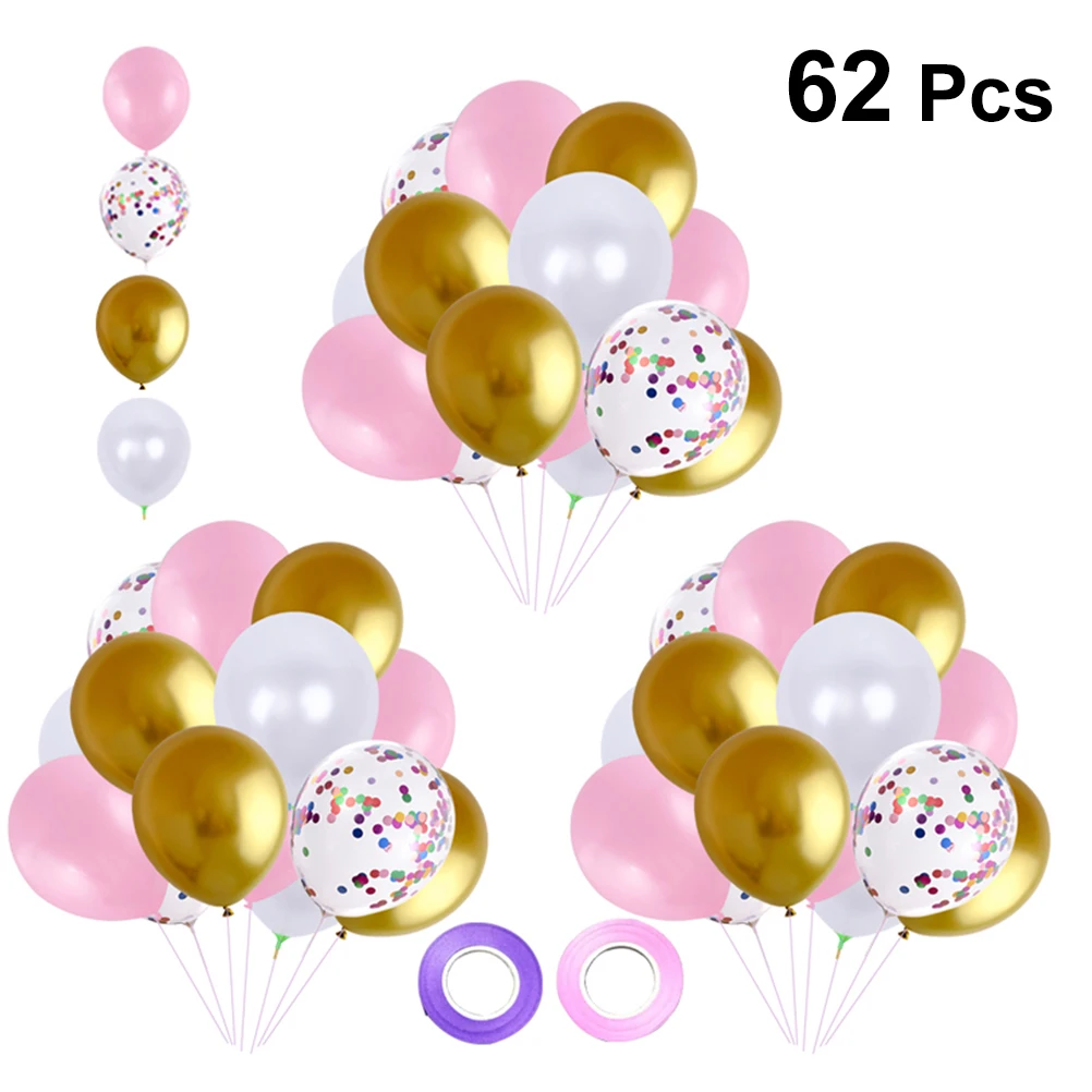 62PCS Balloons Practical Durable Lovely Fashion 12 Inch Balloons ...