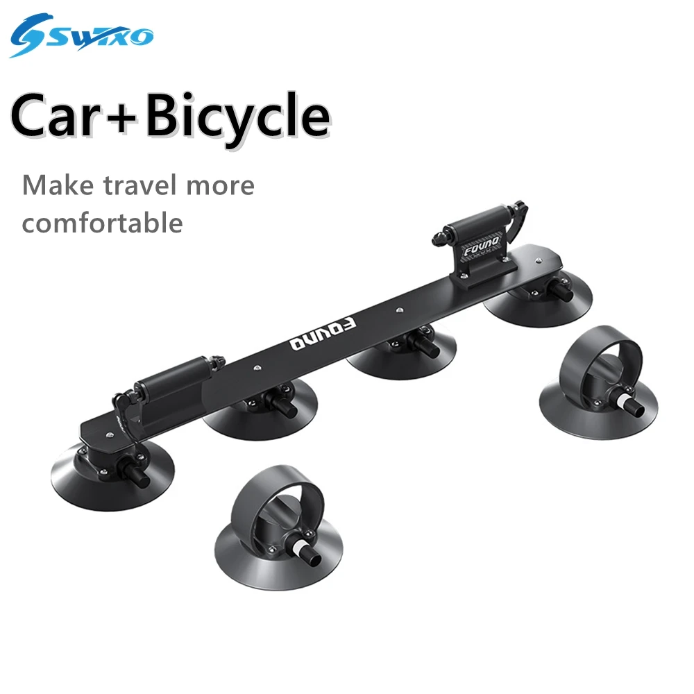 Fovno Sucker Bike Rack For Car Roof Suction Cup Bicycle Carrier Quick ...