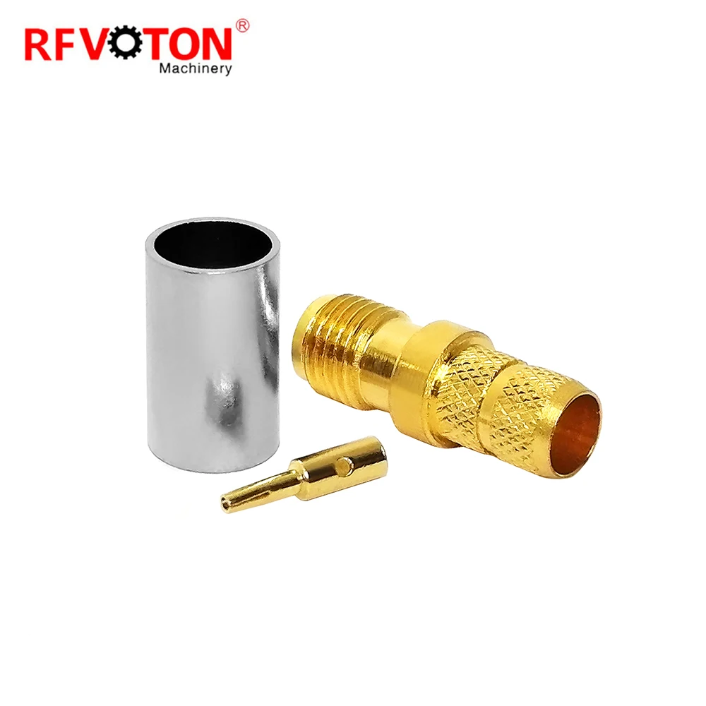 Free shipping 10pieces SMA Female jack rf crimp connector for LMR240 4D ...