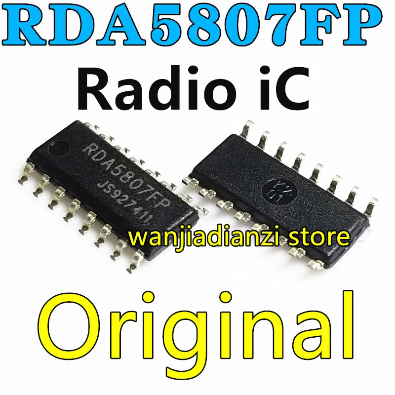 5PCS New and original RDA5807FP FM stereo radio chip radio ic SOP16 FM ...