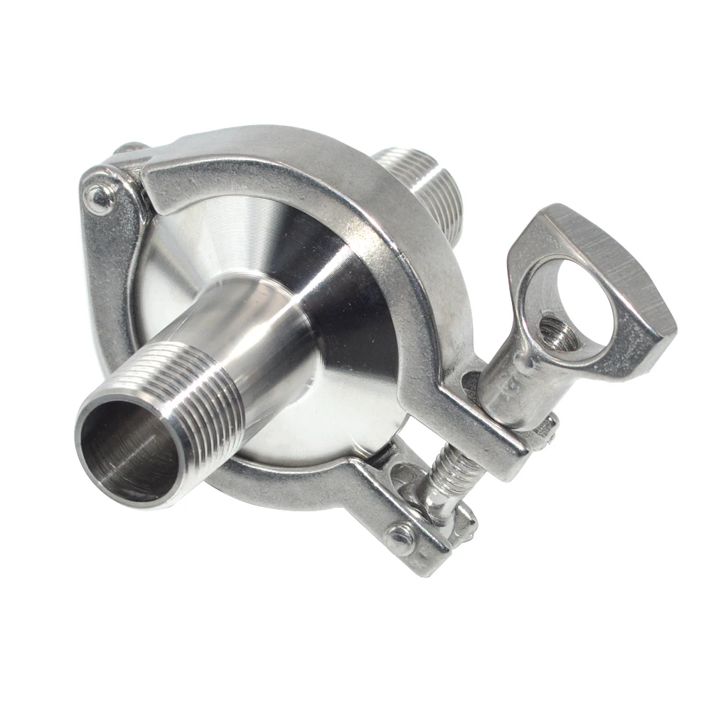 YQBS Sanitary Male Thread Ferrule Pipe Fittings+Tri Clamp+ PTFE Or ...