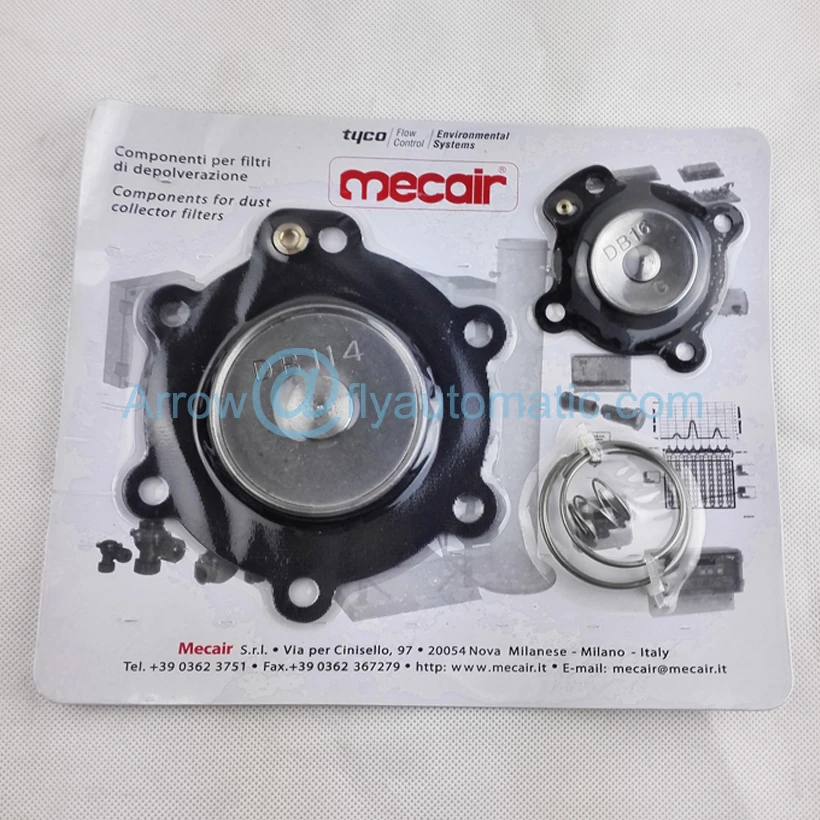 DB114 DB16 Mecair Diaphragm Repair Kit For Pulse Jet Valve VNP214 ...