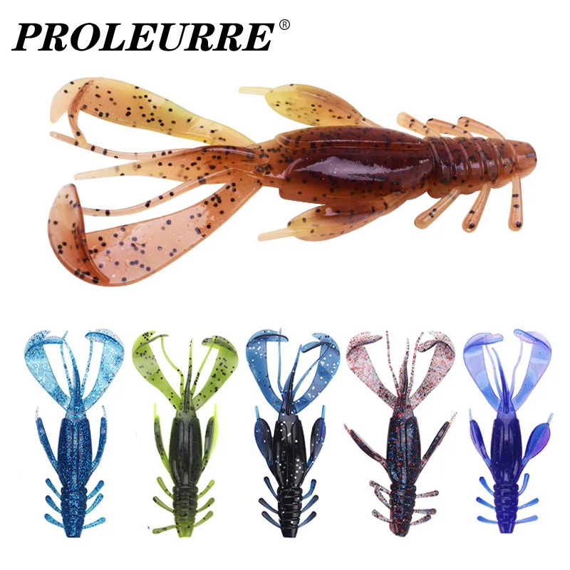 2PCS Crazy Flapper Silicone Shrimp Soft Lure 10cm 10.5g Artificial Jig ...