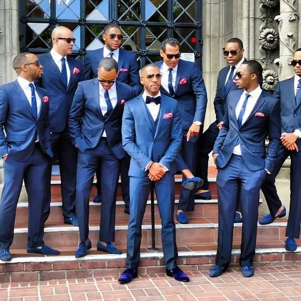 Mens Blue Suit Wedding