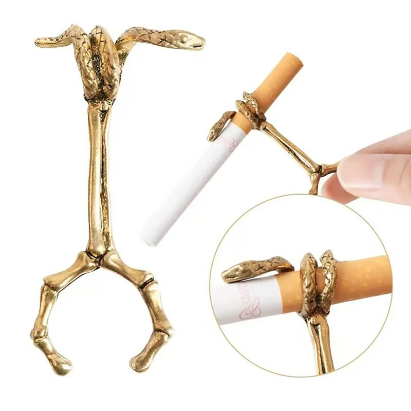 Articles fumeur,Mode Vintage porte-Cigarette avec anneau et pince à ...