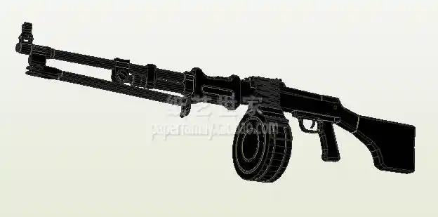Paper Model Scale 1:1 WWII Firearms MG42 Heavy Machine Gun Assault ...