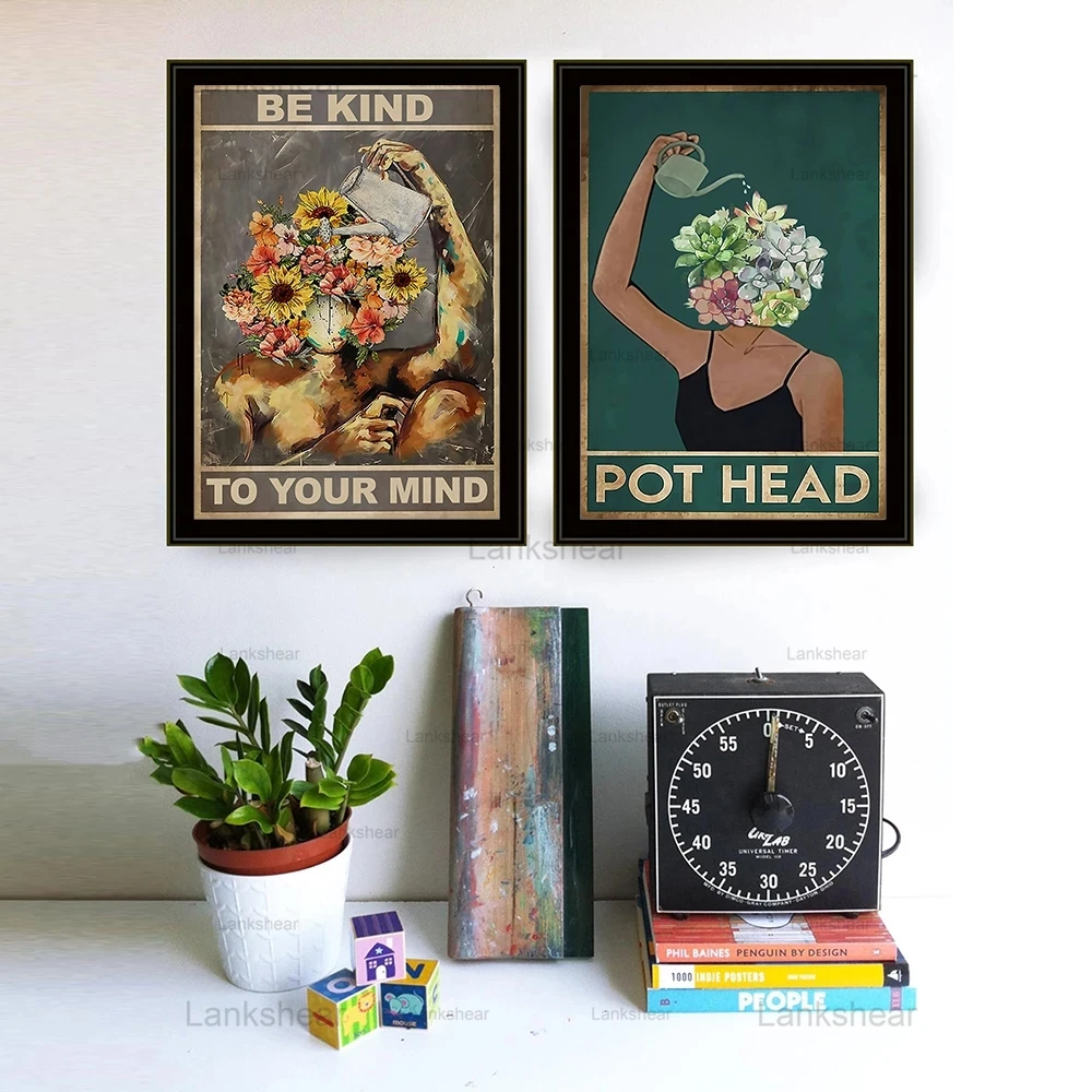 Pot Head Mental Health Awareness Poster Home Be Kind To Your Mind ...