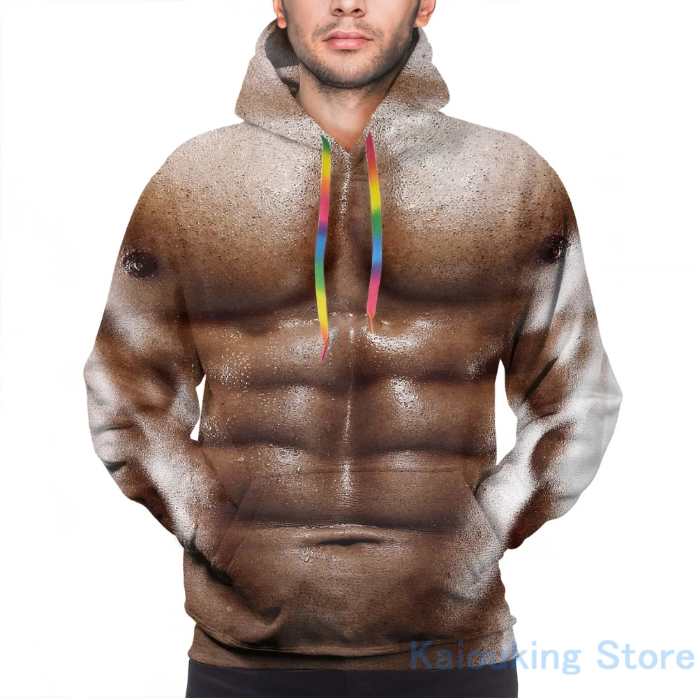 Mens-Hoodies-Sweatshirt-for-women-funny-SIX-PACK-ABS-print-Casual ...