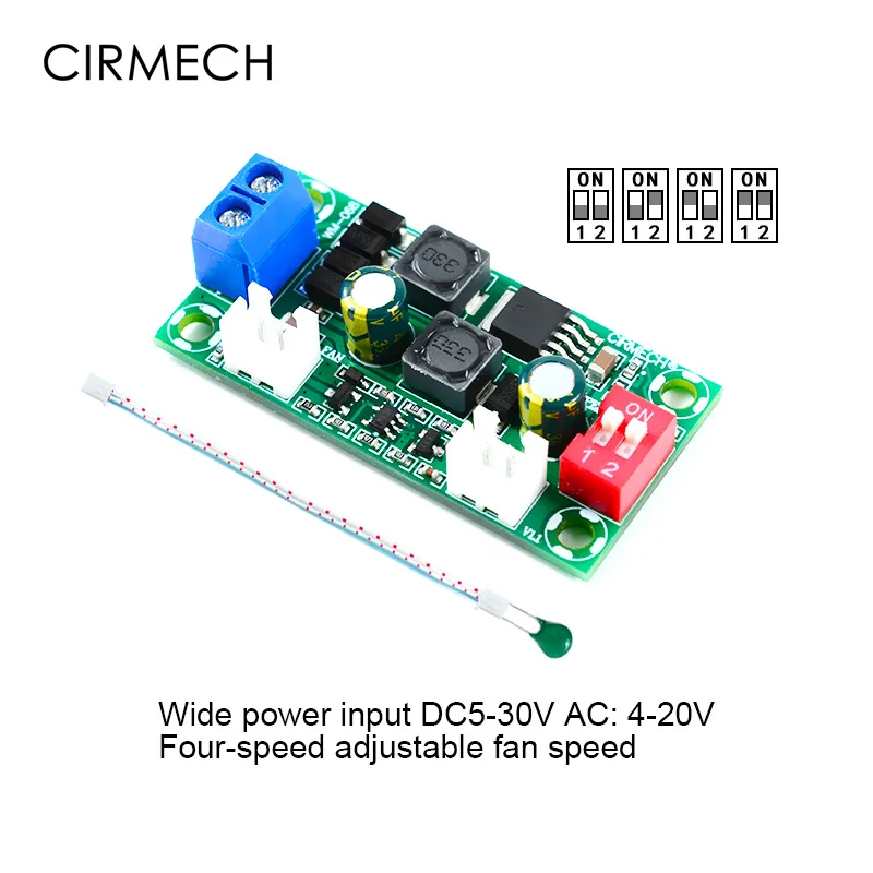 Cirmech Electronic Thermostat Temperature Control Fan Module Dc12v 24v ...