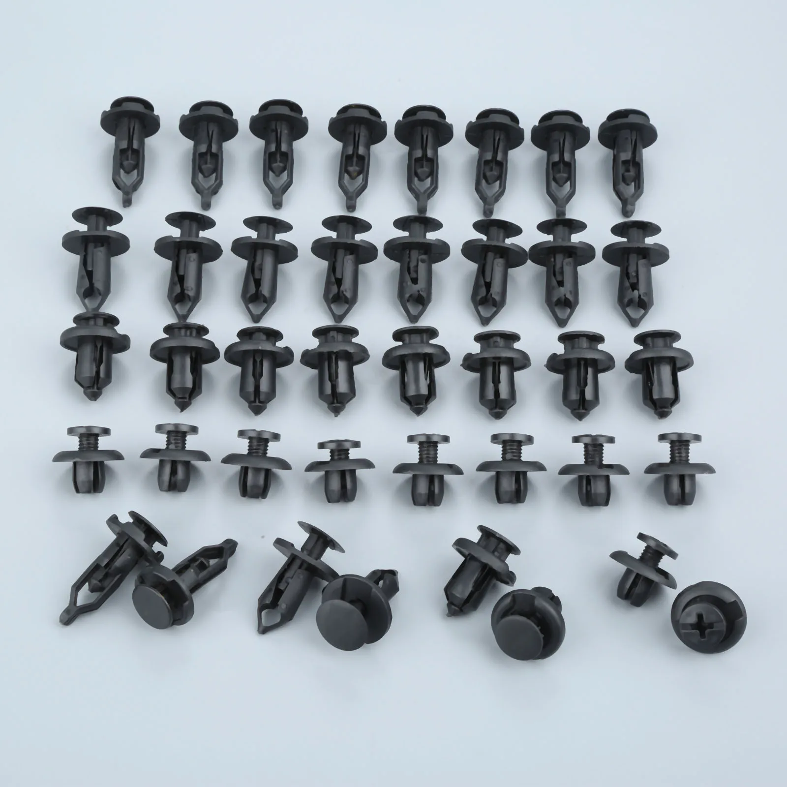 40Pcs-Car-Plastic-Rivet-Bumper-Fender-Retainer-Fastener-Mud-Flaps-Push ...