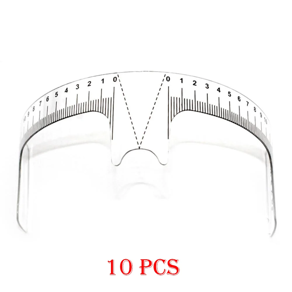 10PCS-Reusable-Semi-Permanent-Eyebrow-Ruler-Eye-Brow-Measure-Tool ...