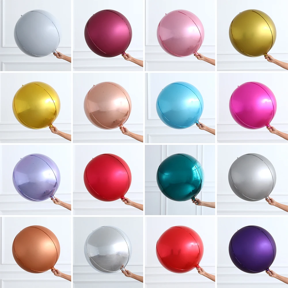 Sphere Foil Balloons | Gold Sphere Balloons | Sphere 4d Balloon ...