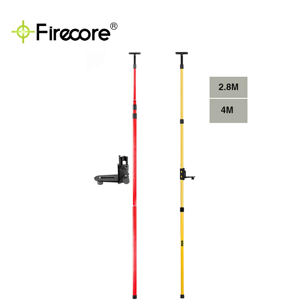 FIRECORE Laser Extend Telescoping Pole Ceiling Leveling Rod With 1/4 ...