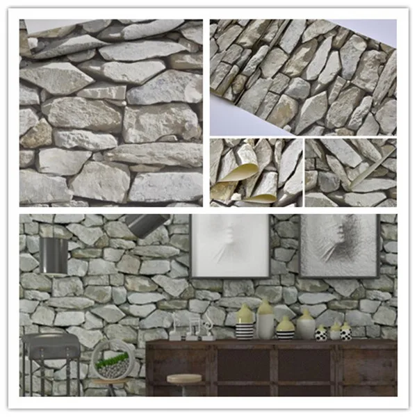 20pcs-lot-10Mx-53cm-Waterproof-Vintage-3D-Stone-Effect-Wallpaper-Roll ...