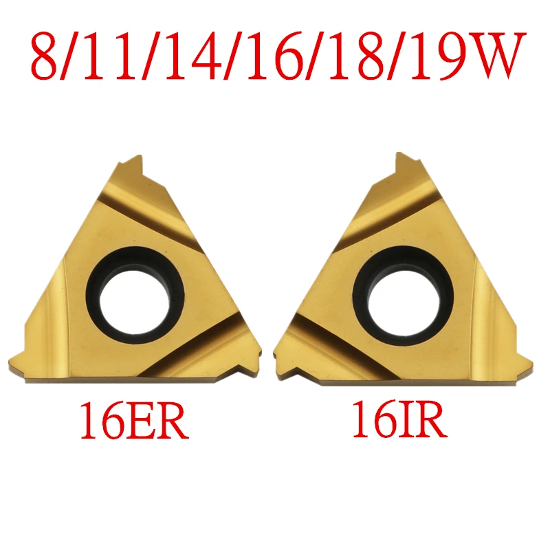 10pcs 16er 16ir 8/11/14/16/18/19 W, Tungsten Carbide Turning Threading ...