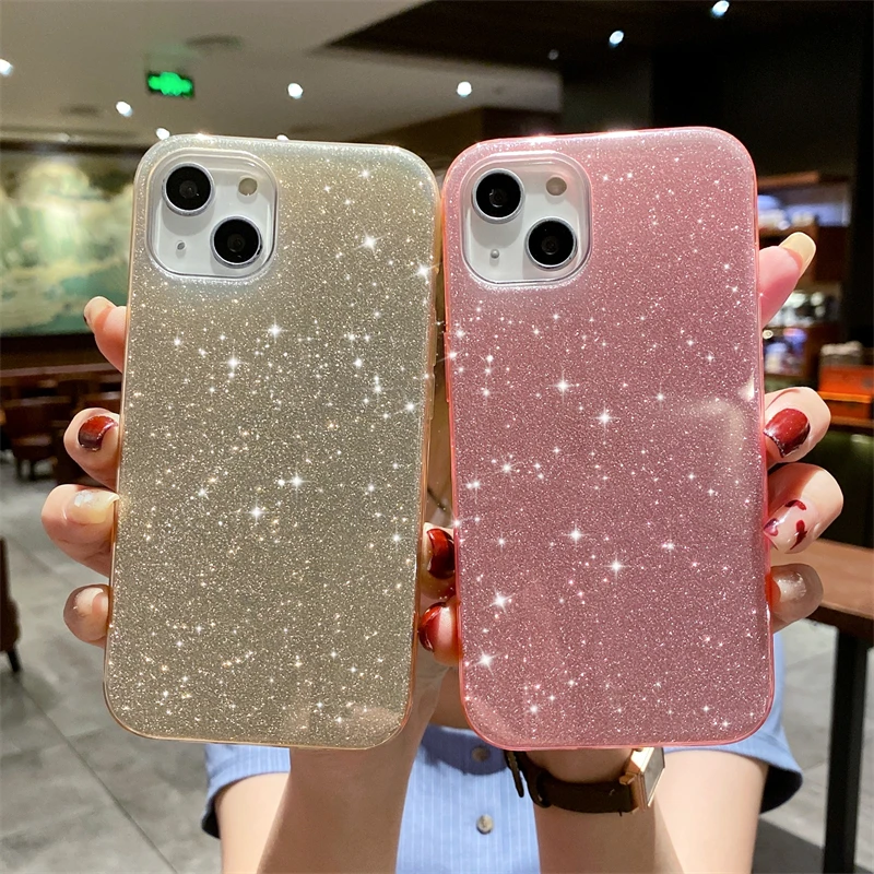 For iPhone 13 12 mini 11 13 Pro Max Case Luxury Glitter Shining Bling ...