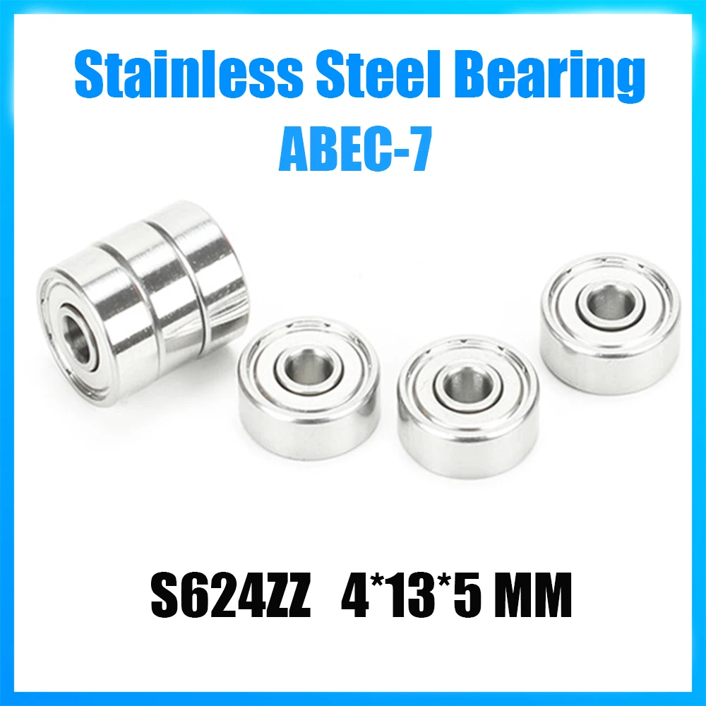 S624ZZ-Bearing-4-13-5-mm-5Pcs-ABEC-7-440C-Roller-Stainless-Steel-S624Z ...