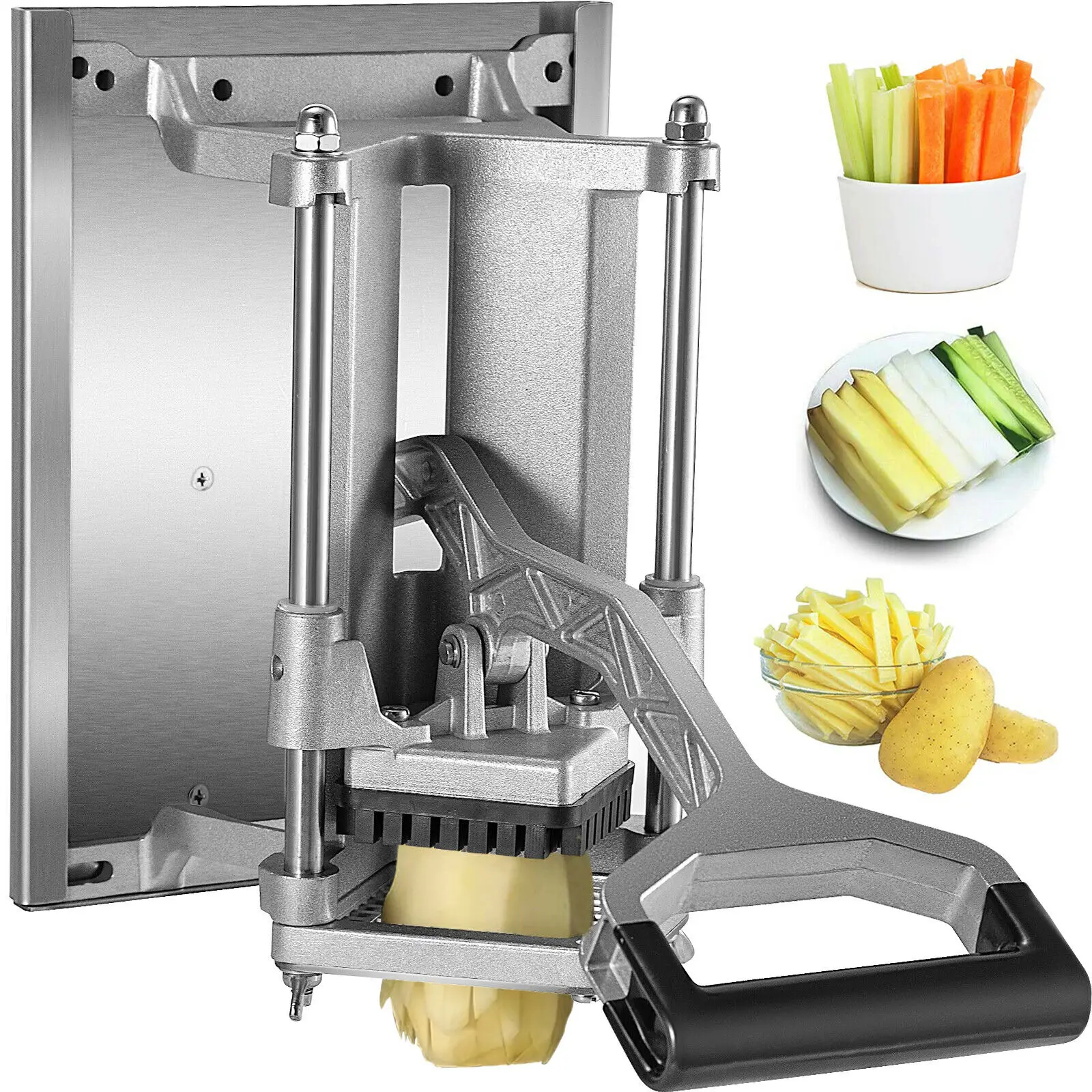 VEVOR 1/4 1/2 3/8 Inch Strips Manual French Fries Cutter Stainless ...