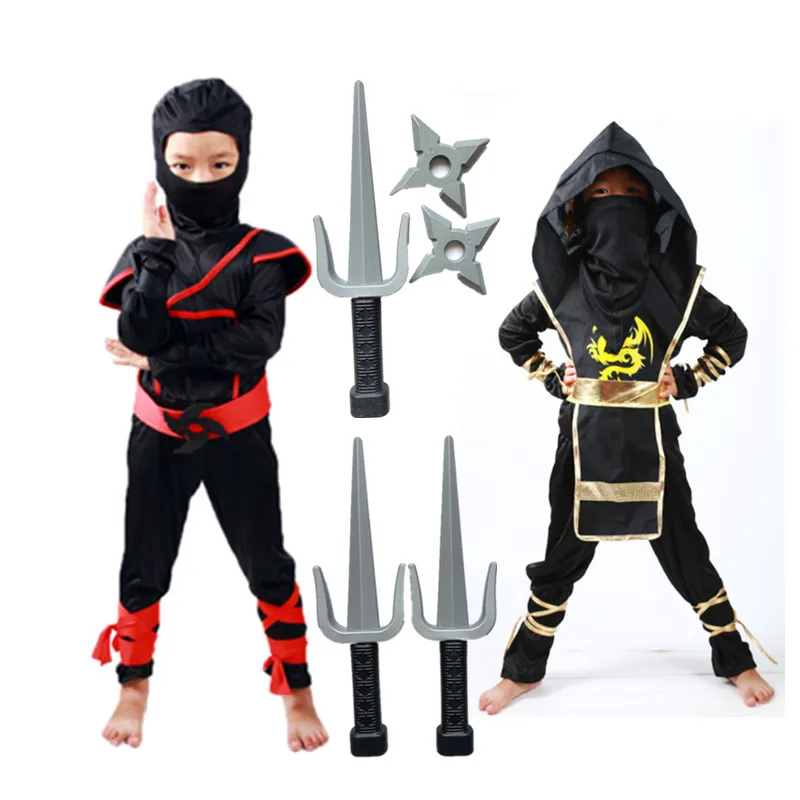 Carnival-Costume-Kids-Black-Ninja-Cosplay-Assassin-Warrior-Dagger-Dart ...