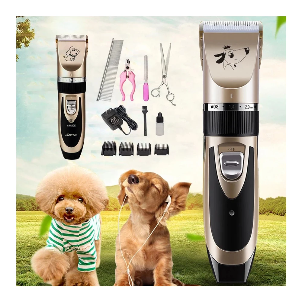 Pet Dog Hair Trimmer Animal Rechargeable Electrical Grooming Clippers ...