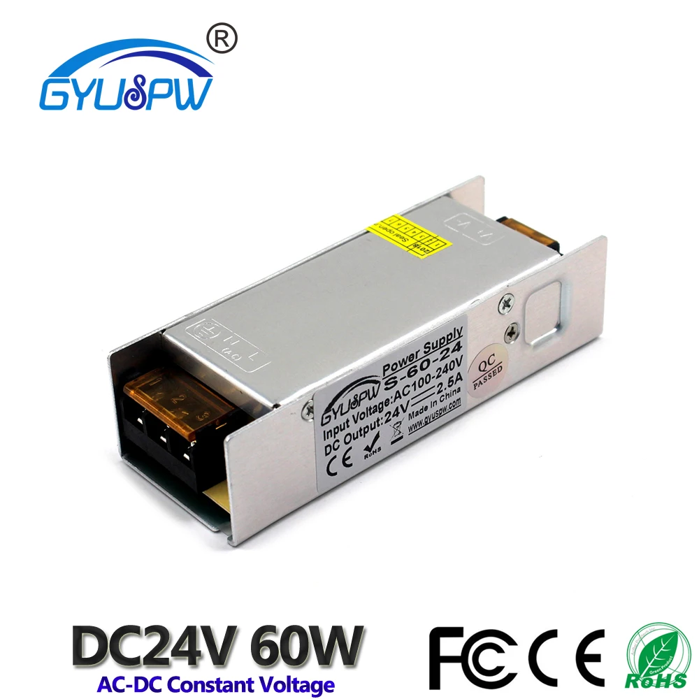 Switching-Power-Supply-DC24V-2-5A-60W-Led-Driver-Transformer-100-240v ...