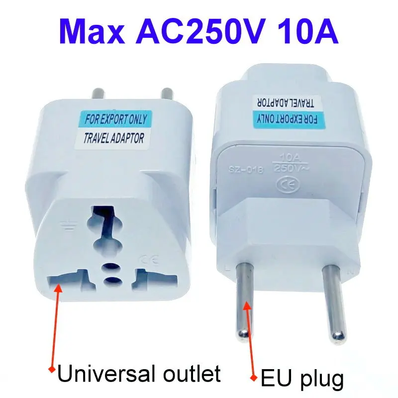 EU Europlug Inlay Type Electrical Plug Adapter Universal Outlet AC250V ...