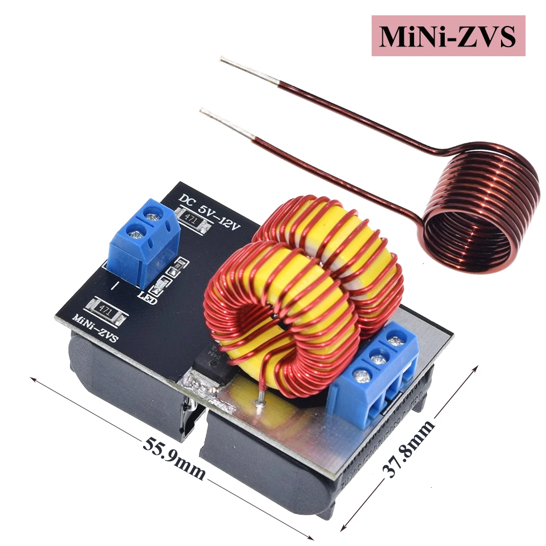 DC 5 12V Mini ZVS Low Voltage Induction Heating Power Supply Module Induction Heating board for ...