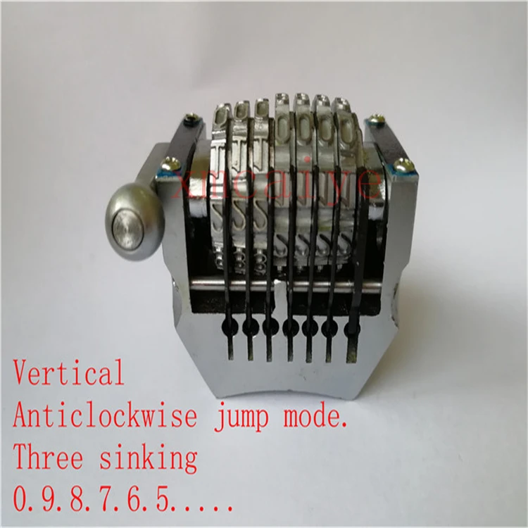 Máquina De Numeração Vertical Gto Dígitos Mariposa Salto 0987654 Lados 22.3