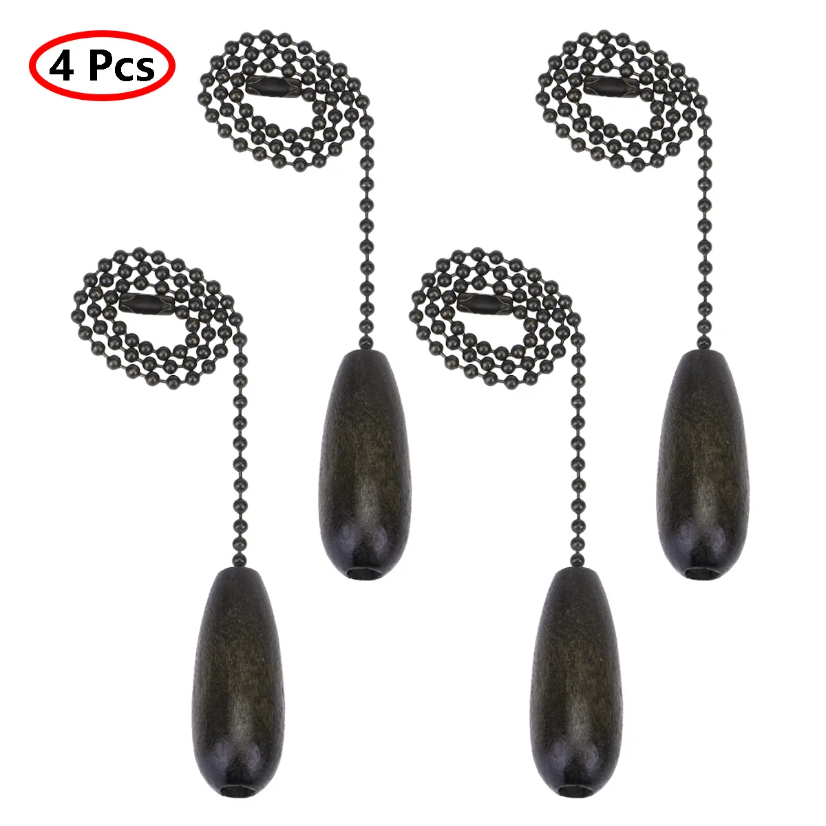 4Pcs-Ceiling-Fan-Pull-Chains-Wooden-Ceiling-Fan-Chain-Pulls-Wooden ...