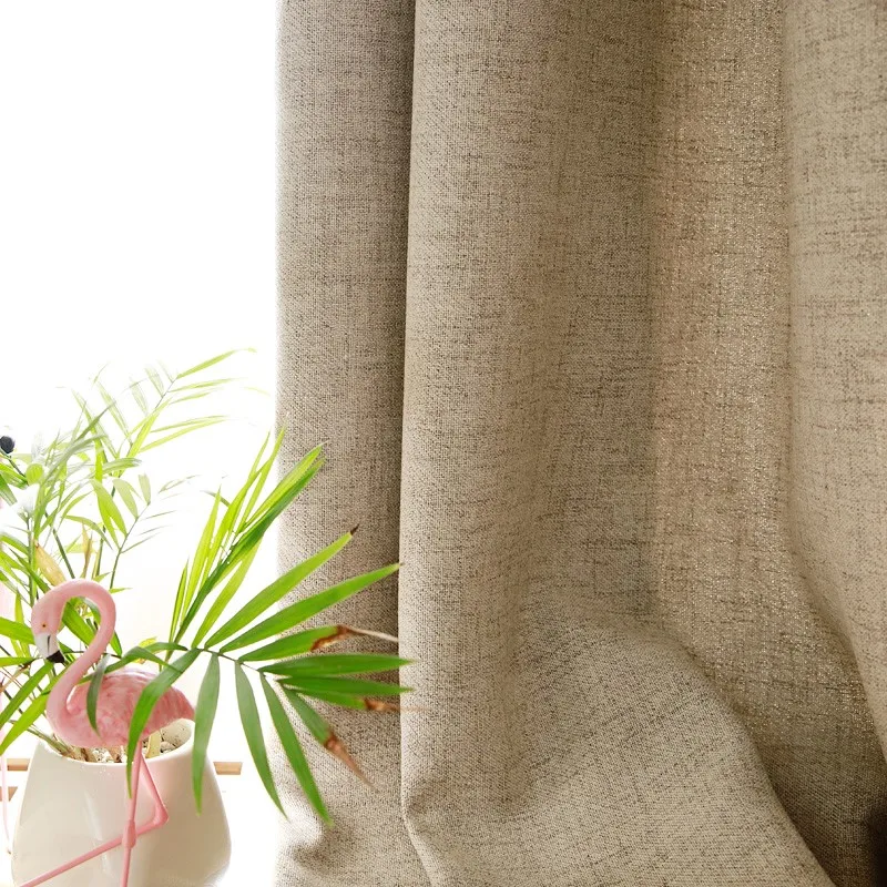 Nordic curtain Japan style pure linen shade curtain custom curtain ...