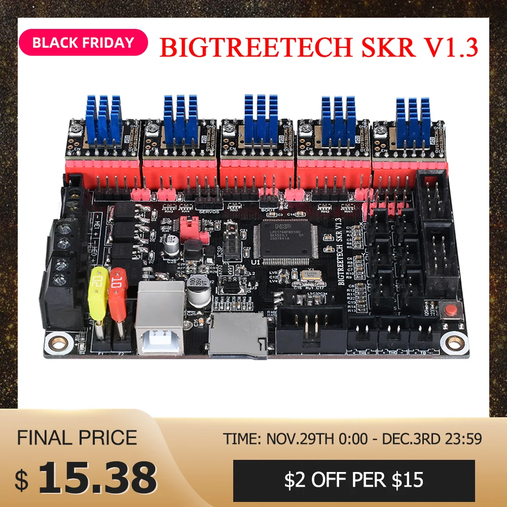 BIGTREETECH SKR V1.3 Controller Board 32Bit+TMC2208 UART TMC2130 SPI A4988 VS MKS GEN L E3 DIP ...