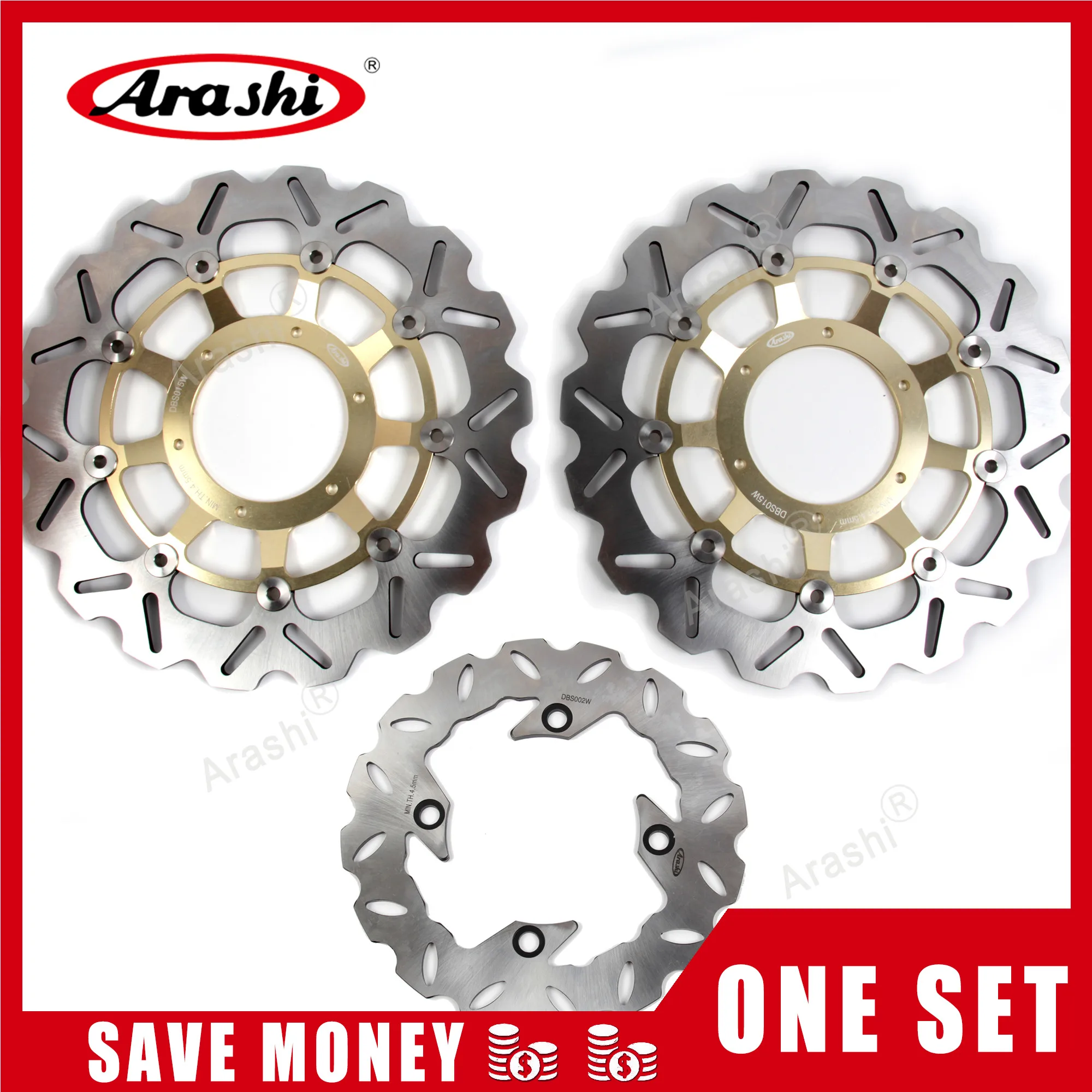 Arashi 1 Set For Honda Cbr600rr 2003 - 2015 Cnc Front Brake Disks Rear ...