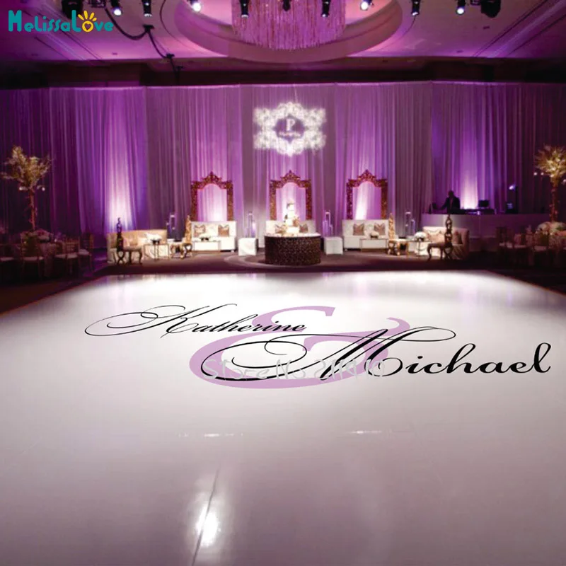 Wedding-Floor-Stickers-Custom-Name-Color-Party-Dancing-Floor-Decal ...