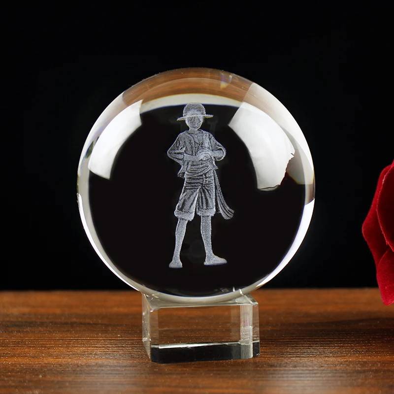 Popular-Anime-One-Piece-Monkey-D-Luffy-3D-Crystal-Ball-Model-Global ...