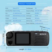 Ham Car Two-way Radio Transceiver Autoradio DMR Digital Mobile Radio ...