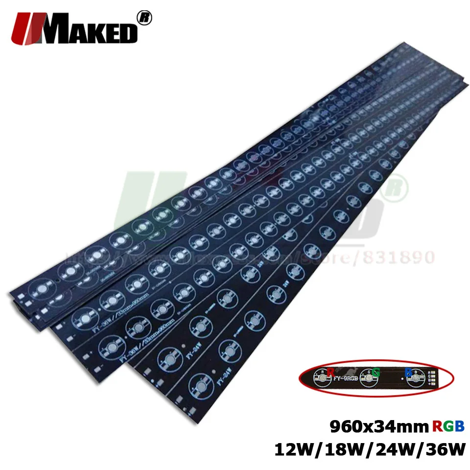 50pcs Led Pcb Aluminum Board Plate 12w 18w 24w 36w Rgb Floolight Pcb ...